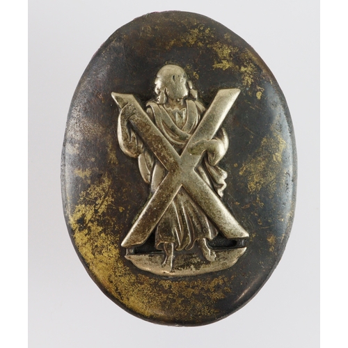 Badge an early cross belt plate for a Scottish Regiment.