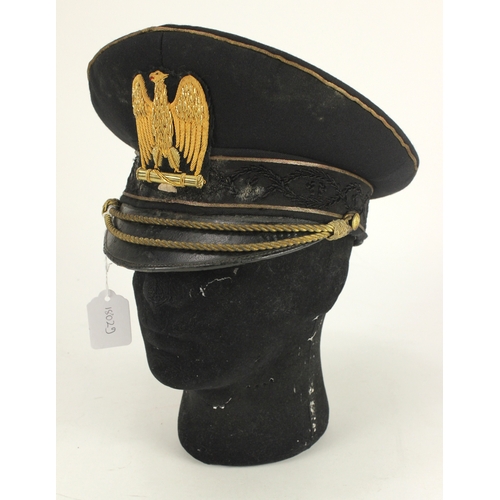 Italian Fascist Dress Cap. Coruzzolo. Silk diamond.