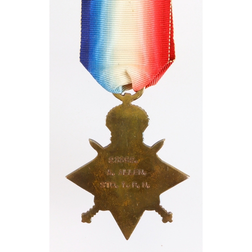 1915 Star (23352 A Allen STO.1.RN) Killed 11/2/1916 HMS Arethusa. Born ...