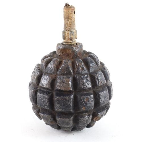 German WW1 Krugel ball grenade model 1913 complete with fuse, deactivated.