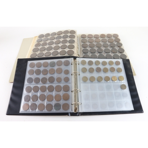 GB & World Coins in two albums, silver noted in the larger album.