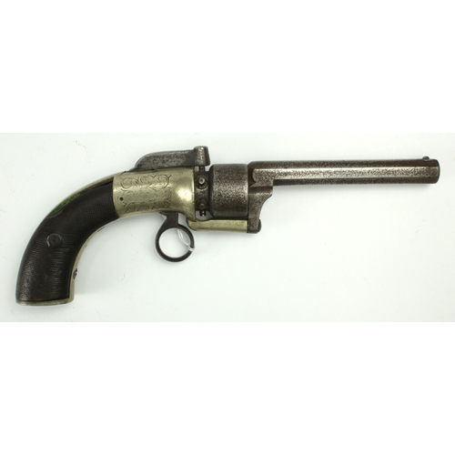 Revolver: A percussion open frame transitional revolver. Six shot ...