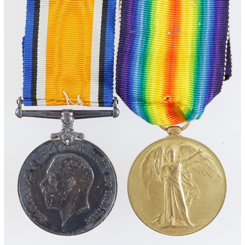BWM & Victory Medal (58713 Pte R Tompkins Devon R)
