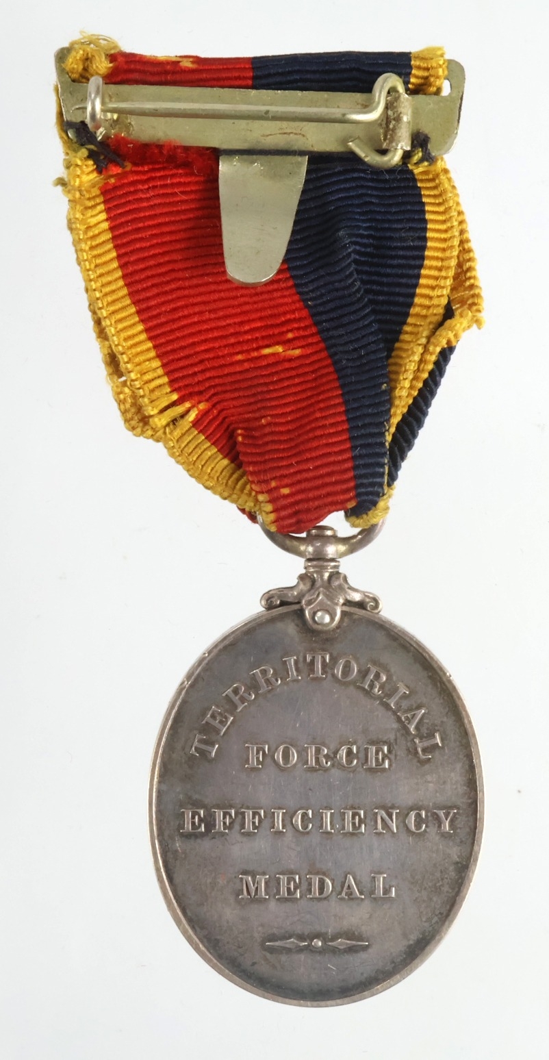 Territorial Force Efficiency Medal EDVII (111 Pte G W Ilsley HAC INF)