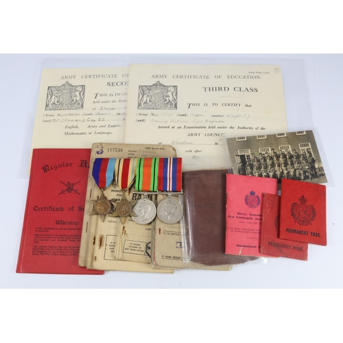 WW2 group to 1870931 Sgt Sidney John Wright REME with 1939-45 star ...