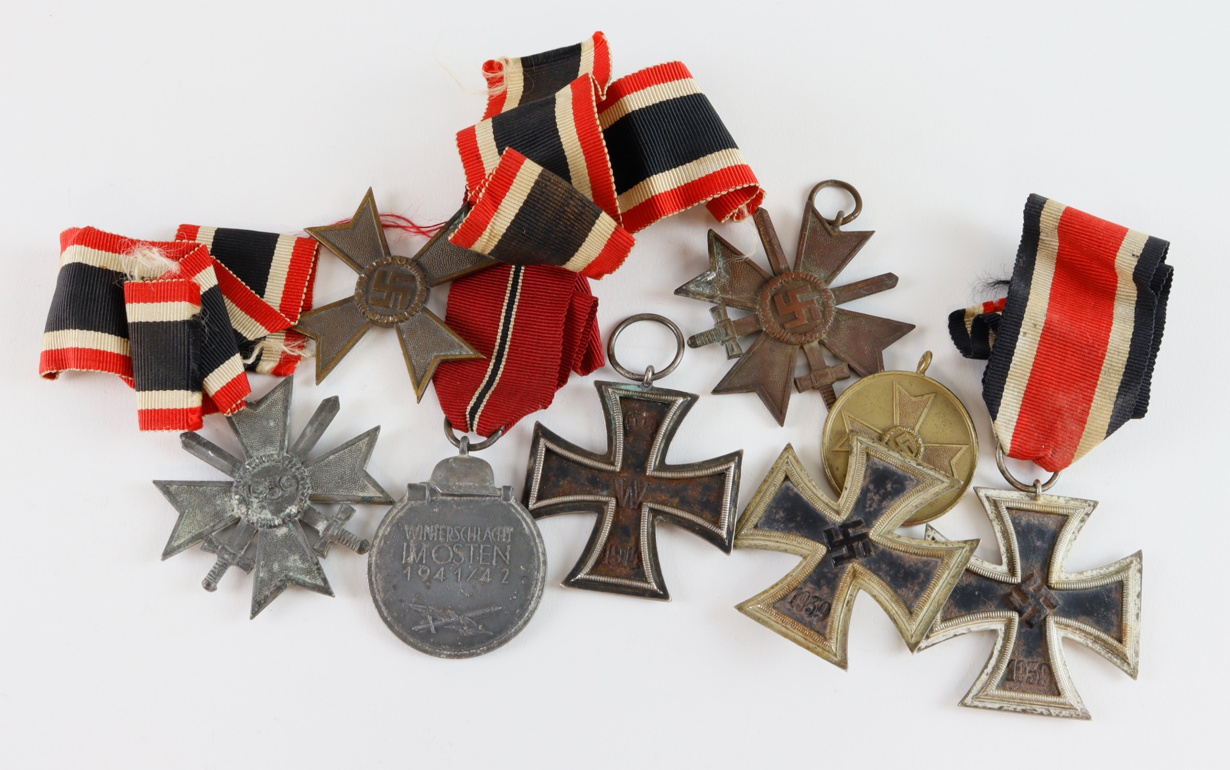 Iron Cross 1st Class WW2 (pin missing), Russian Front Medal, Merit ...