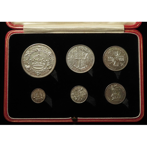 Proof Set 1927 (6 coins) Wreath Crown to Threepence, lightly toned aFDC ...