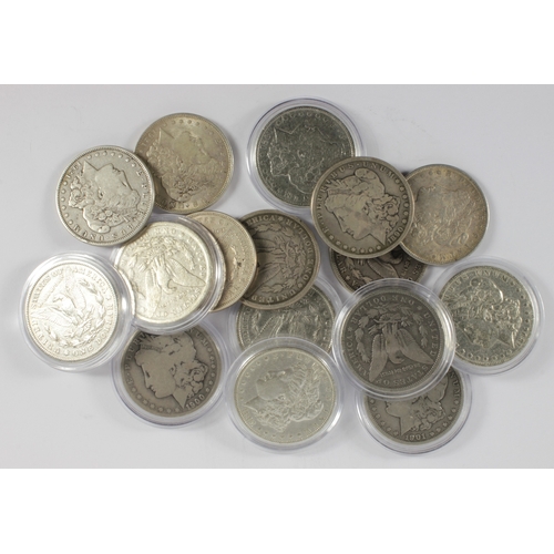 USA Silver Dollars (16) All Morgan types. Mixed grades