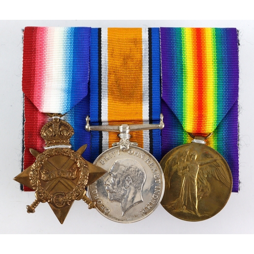 1915 Star Casualty trio to Deck Hand Edgar John Adcock HM Trawler ...
