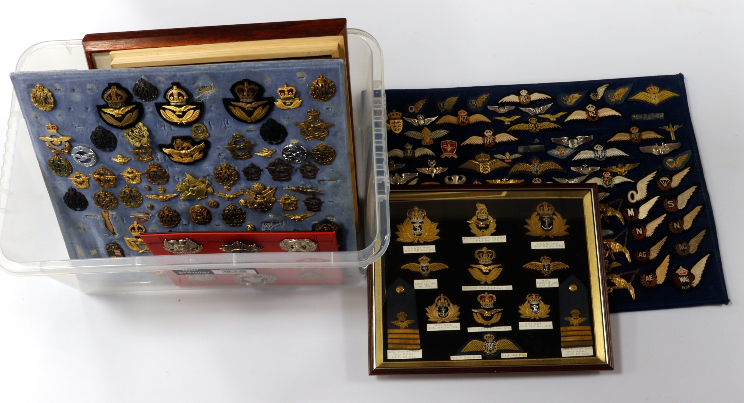 RAF / RFC cloth Wings, metal cap badges, Army badges, and Polish Air ...