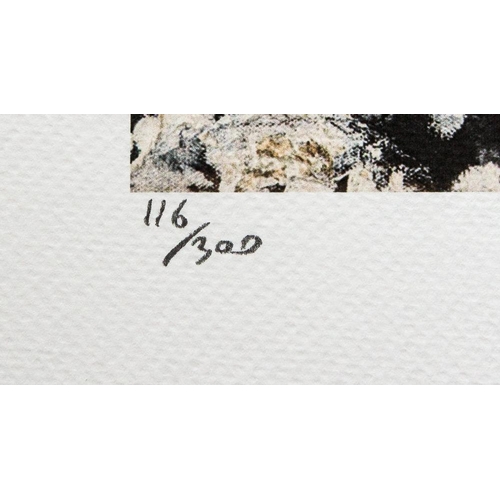 Jackson Pollock (after) "Composition With Red Strokes" sheet size 50 x ...