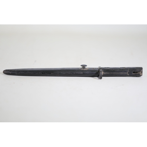 British L1A3 Bayonet with Markings and Scabbard This British L1A3 ...
