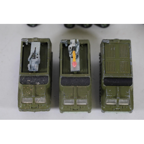 Assortment of Eight Miniature Military Vehicles by Dinky Toys and ...