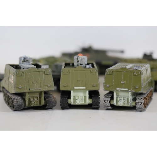 Assortment of Eight Miniature Military Vehicles by Dinky Toys and ...