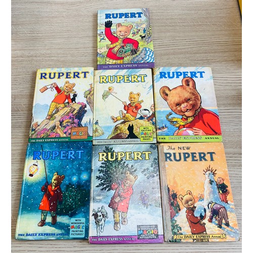 This collection consists of seven vintage Rupert Bear annuals from The ...
