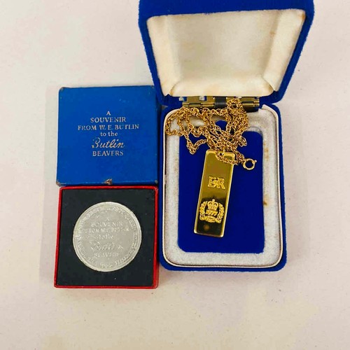 1953 Queen Elizabeth II coronation souvenir medallion from W.E. Butlin ...