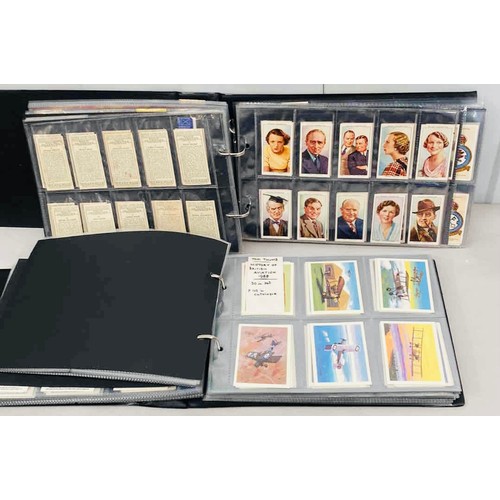 Two ring-binder albums of cigarette/trade cards: W.D.& H.O. Wills film ...