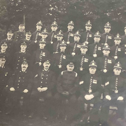 County Borough of Burnley Police Force Picture. A Large mounted ...