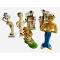 Vintage collection of sea themed figure pots