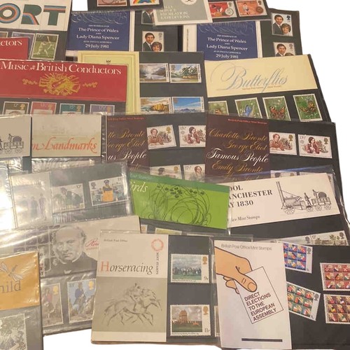 Collection of British Post Office mint stamp presentation packs ...