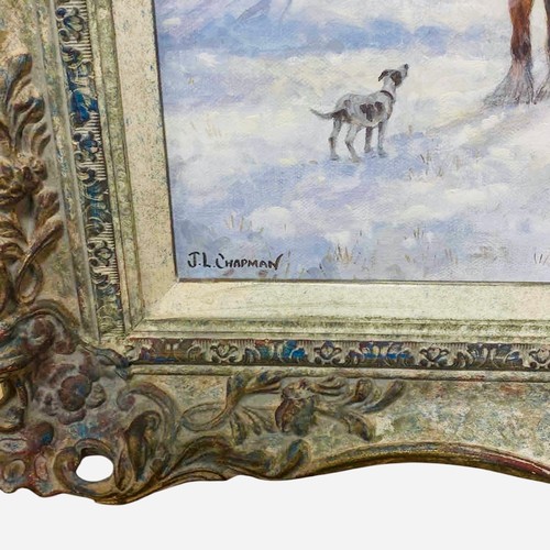 Oil on canvas, The Tip Cart, depicting a farmer unloading a horse-drawn ...