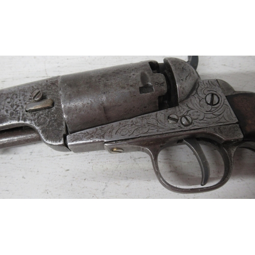 A possibly 19th century Belgian Colt type percussion cap revolver .5 ...