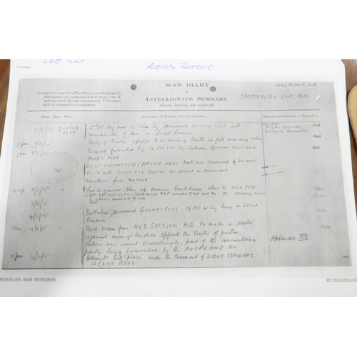 A WW1 Gallipoli Death Penny of Private Edmund Bird. With Personnel Archive Records. Bird served wit