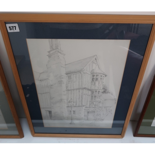 A Lithographic Print of 'Presidents House', Queens College. Produced by ...