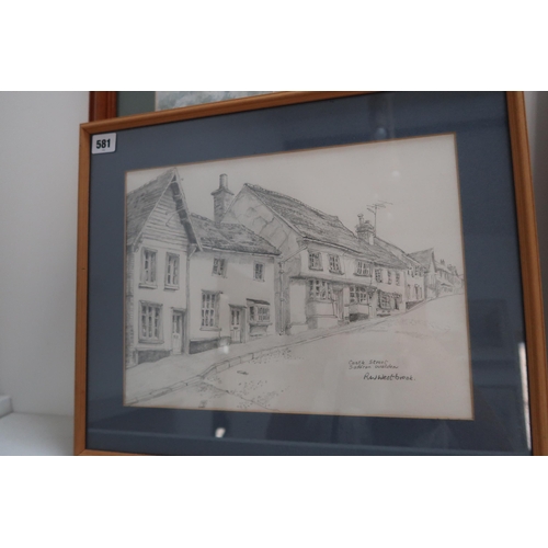 A Pencil Sketch of Castle Street, Saffron Walden. Sketched by Ronald ...