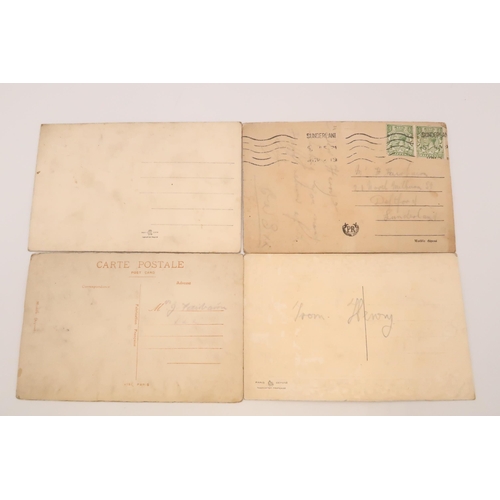 A Selection of WW1 Silk post cards to include Royal army medical corps ...