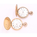 A Pair of Rolled gold pocket watches, One Elgin and One Prescot ...
