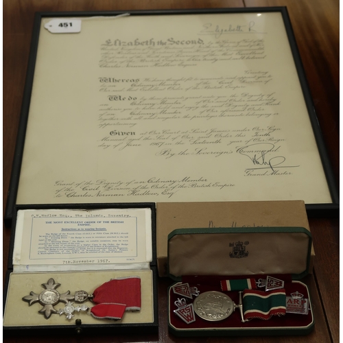 The Most Excellent Order of the British Empire, MBE, medal awarded to C ...