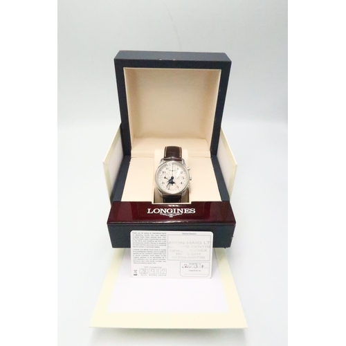 A 2012 Stainless Steel Longines Master Collection Day-Date Moon-Phase ...
