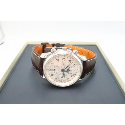 A 2012 Stainless Steel Longines Master Collection Day-Date Moon-Phase ...