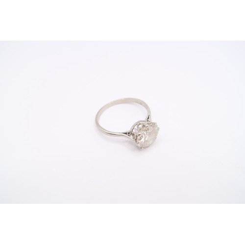 An 8 Claw Platinum Diamond Solitaire 2.55ct Approx. Colour: K/L Clarity ...