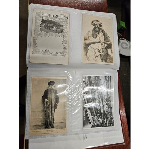 Postcard Album of 400 Vintage Early 1900's Postcards. Mainly UK Topographical, Greetings and Actress