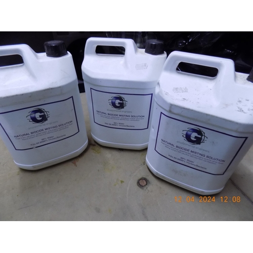 3 x 5lt Bottles of Natural Biocide Misting Solution