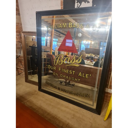 Pair of Large Bass Advertising Mirrors. 180cm x 154cm