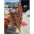 17 Red Stacking Chairs