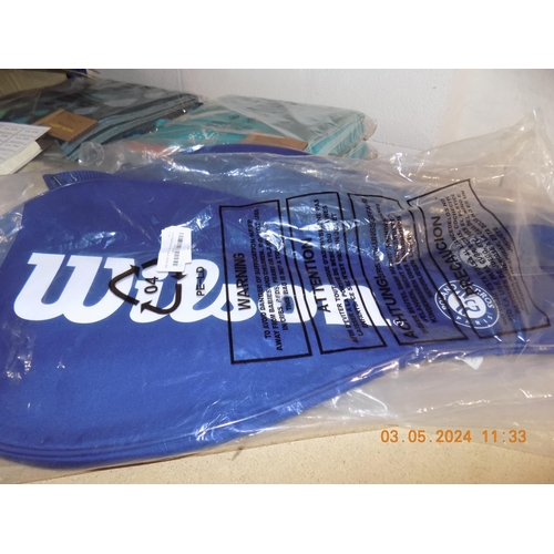 4 New Roland Garros Wilson Tennis Racket Covers in Blue