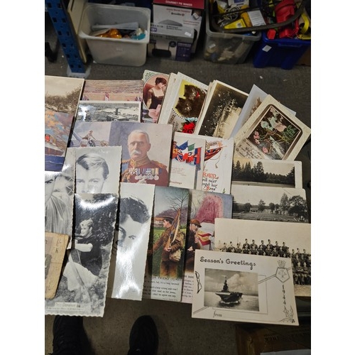 Selection of 60+ Unsorted Postcards, with Military, Novelty, Atwell and ...