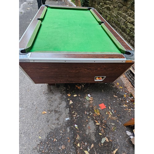 Full Size Pool Table with Original Italian Slate. Comes with Pool Cues ...