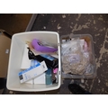 Bin of Stocking and Box of New Underwear etc