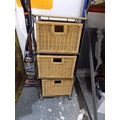 Set of Wicker Drawers