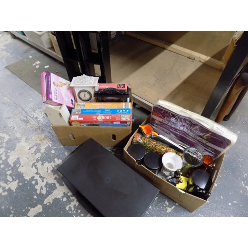 2 Boxes and Selection of Household Misc