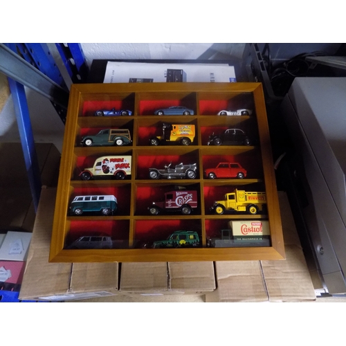 Display Case of Collectable Cars