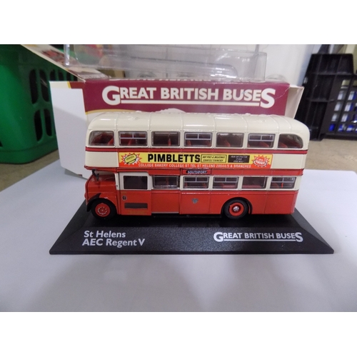 Boxed Great British Buses Die Cast 1:76 Scale Replica St Helens AEC ...