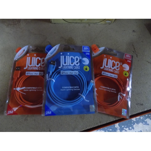 3 New Juice XL 2m Apple Chargers