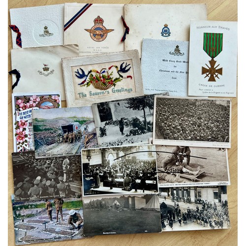 Postcard/Ephemera Lot of Genuine Early WW1 Greetings Cards and Military ...