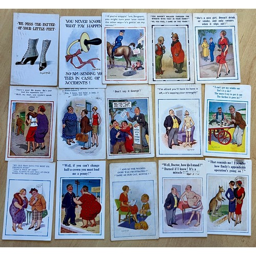 15 Original Early Donald McGill Comic Humour Vintage Printed Saucy ...
